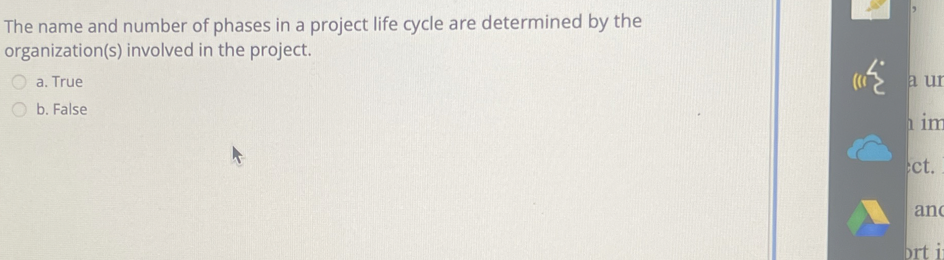 Solved The name and number of phases in a project life cycle | Chegg.com