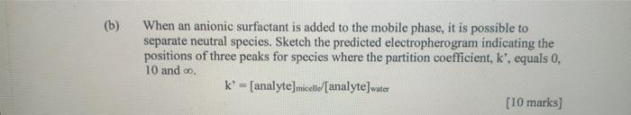Solved When an anionic surfactant is added to the mobile | Chegg.com