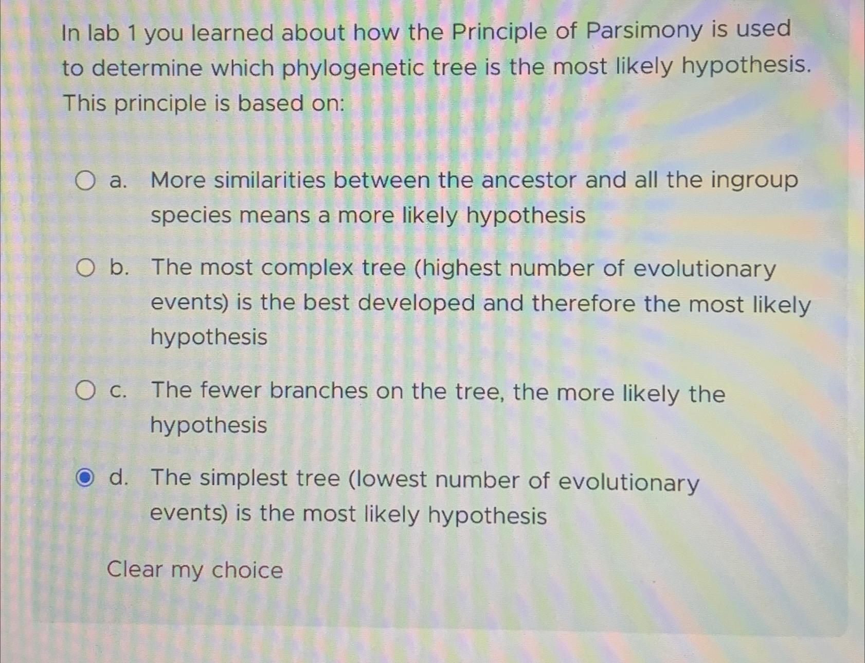 Solved In lab 1 ﻿you learned about how the Principle of | Chegg.com