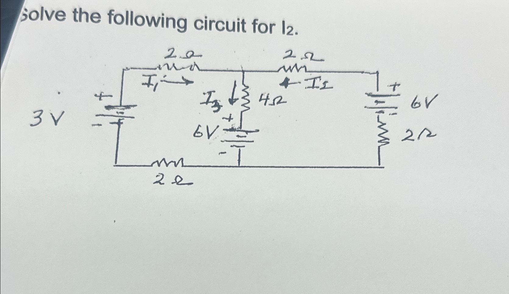Solved Solve the following circuit for In3 | Chegg.com
