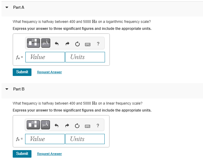 Solved Part AWhat frequency is halfway between 400 ﻿and | Chegg.com
