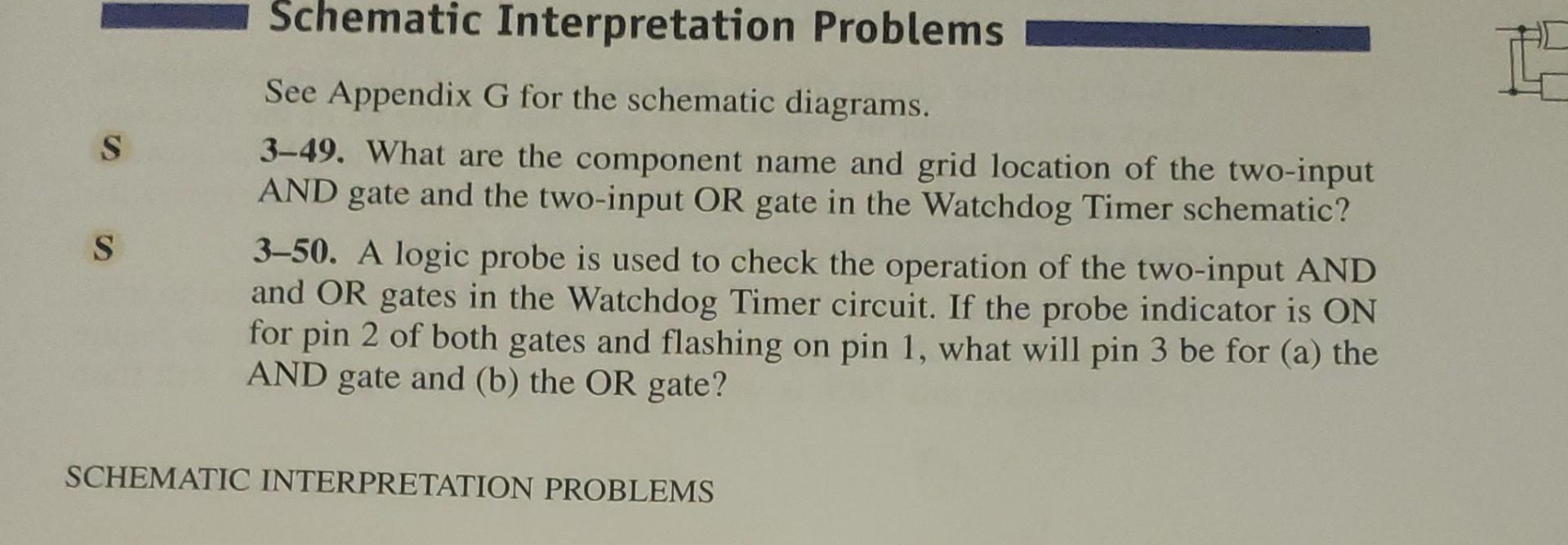 Solved Schematic Interpretation Problems See Appendix G for | Chegg.com