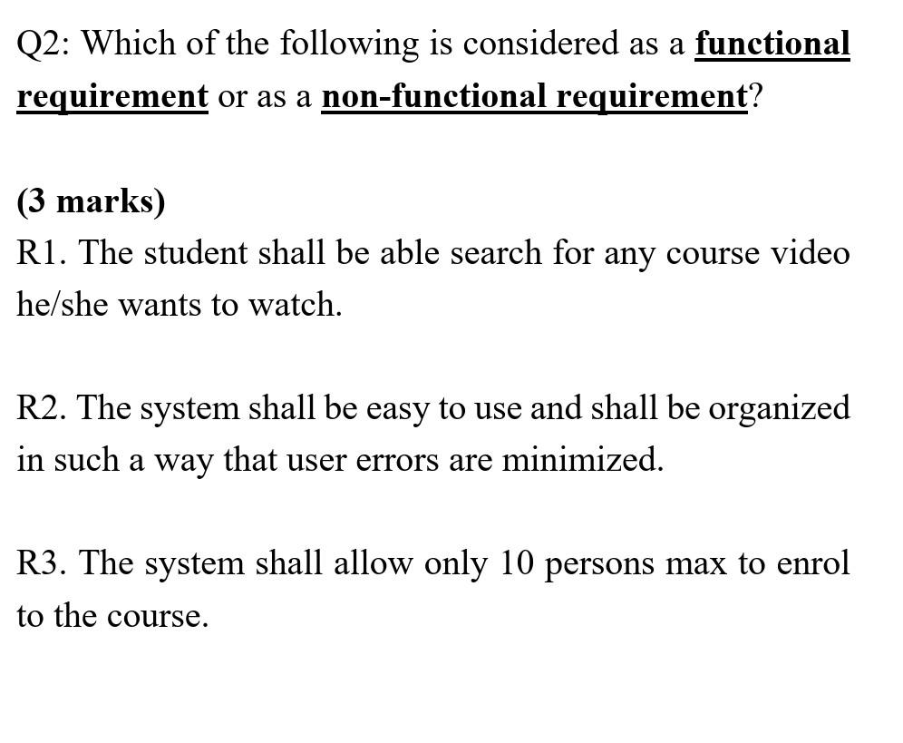 Solved Q2: Which of the following is considered as a | Chegg.com