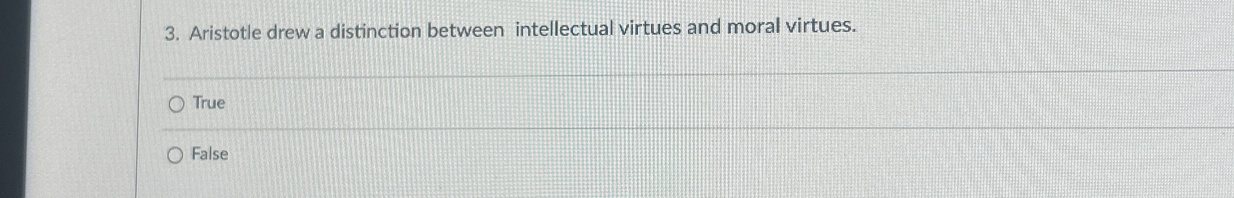 Solved Aristotle drew a distinction between intellectual | Chegg.com