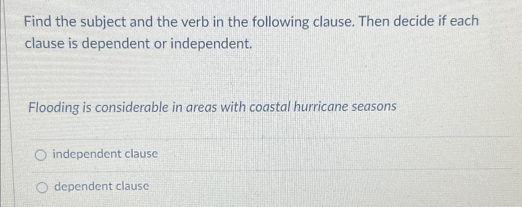 Solved Find the subject and the verb in the following | Chegg.com