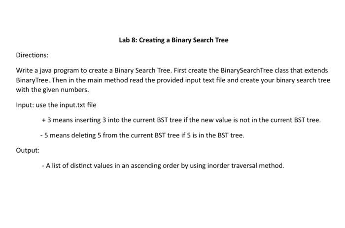 Solved Must Be Done In Java I Also Included The Input