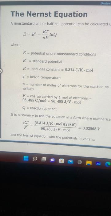 Solved Use the standard reduction potentials located in the | Chegg.com
