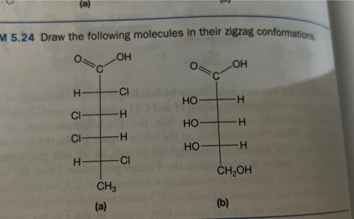 Solved 15.24 Draw the following molecules in their zigzag | Chegg.com