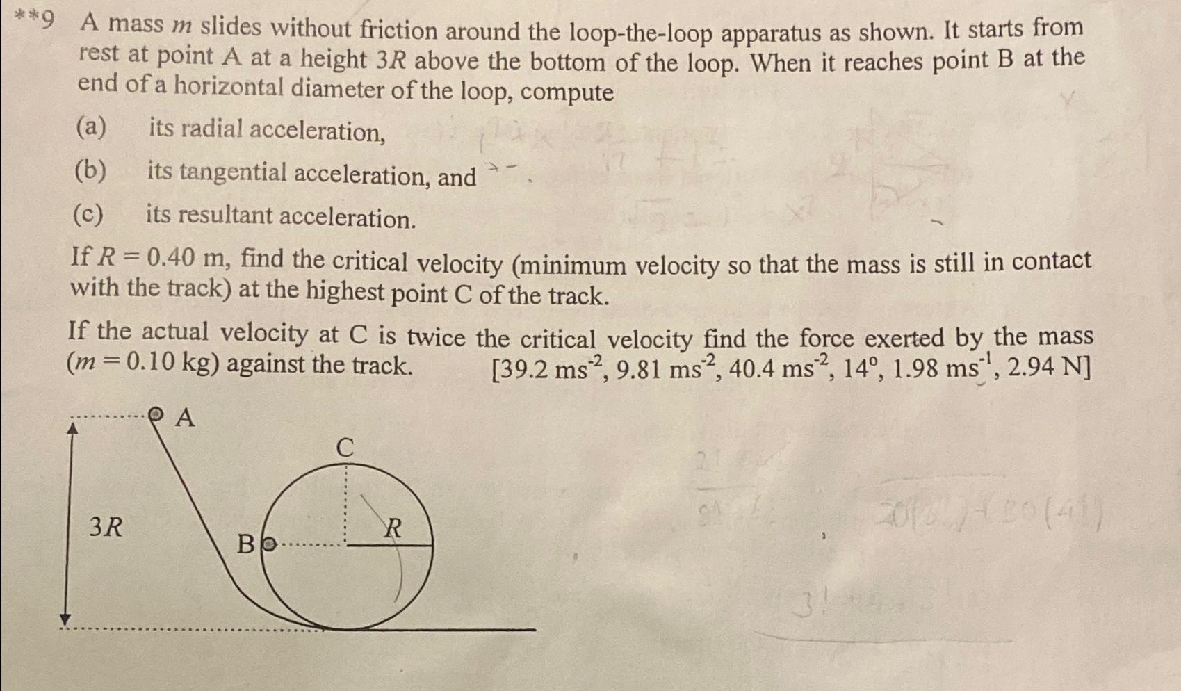 Solved A mass m ﻿slides without friction around the | Chegg.com