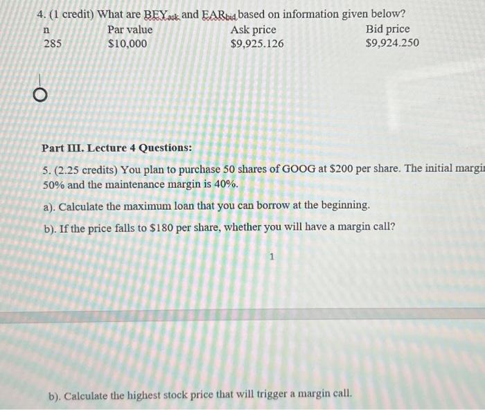 Solved 4. (1 credit) What are BEYask and EARbad based on | Chegg.com