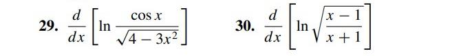 Solved ddx[lncosx4-3x22]ddx[lnx-1x+12] | Chegg.com