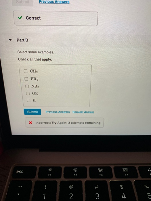 Solved Submit Previous Answers Correct Part B Select some | Chegg.com