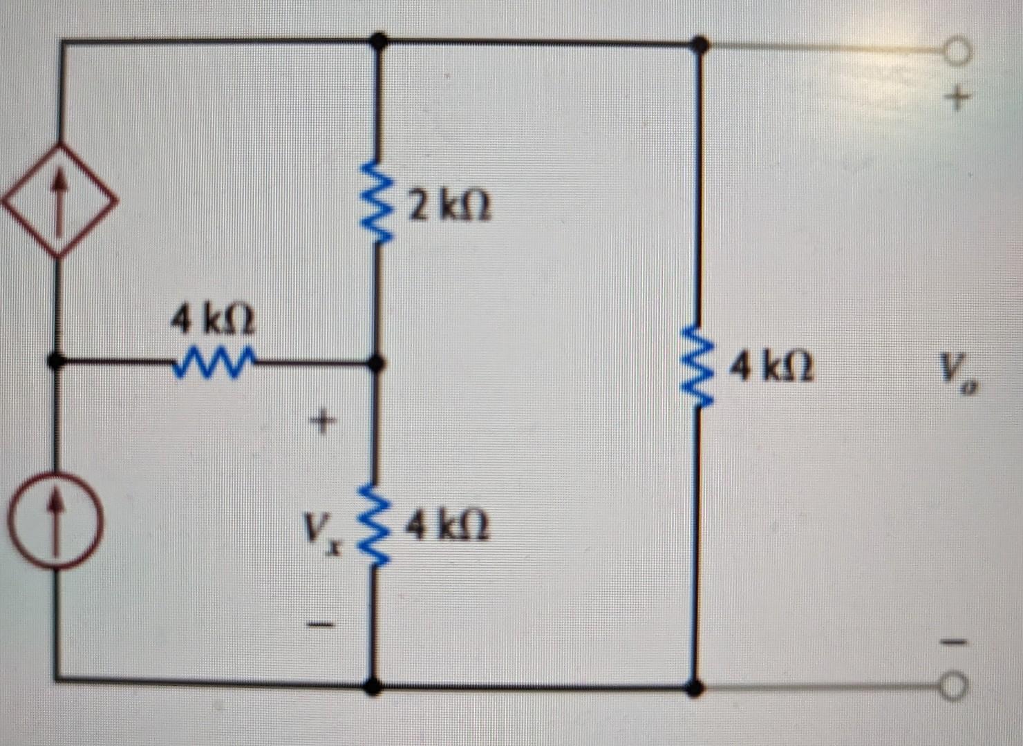 Solved help to find the Vx that current source is | Chegg.com