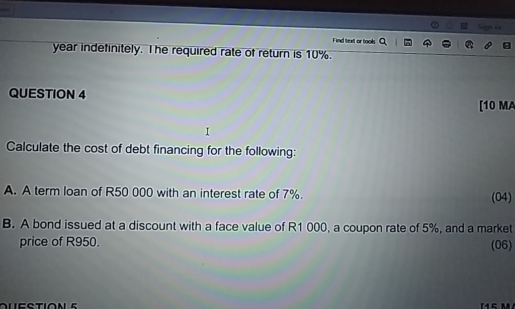 Solved year indetinitely. Ihe required rate of return is | Chegg.com