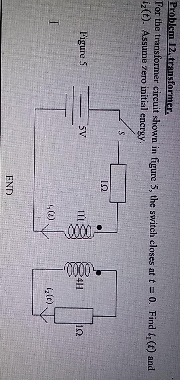 Solved Problem 12. transformer. For the transformer circuit | Chegg.com