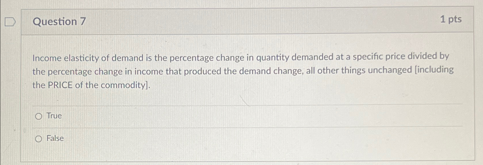 Solved Question 71 ﻿ptsIncome elasticity of demand is the | Chegg.com