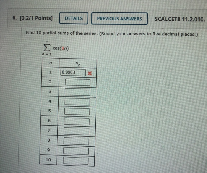 Solved 5. [0.34/1 Points) DETAILS PREVIOUS ANSWERS SCALCET8 | Chegg.com