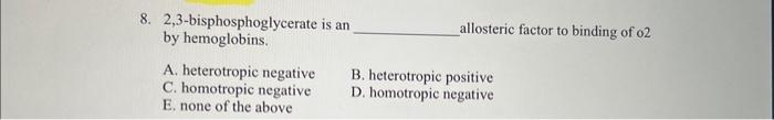 Solved 2,3-bisphosphoglycerate is an | Chegg.com