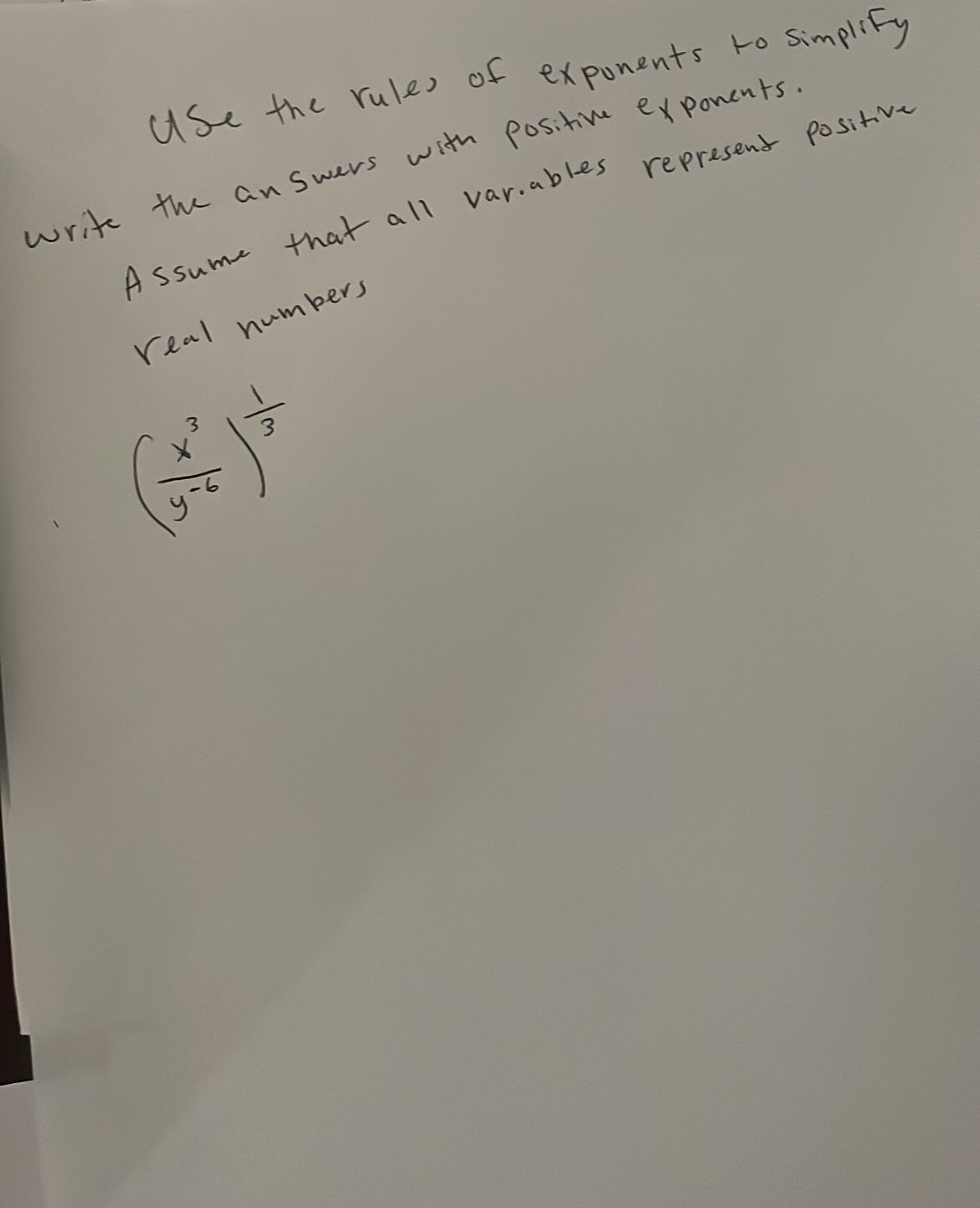 Solved Ase the rules of exponents to simplify write the | Chegg.com