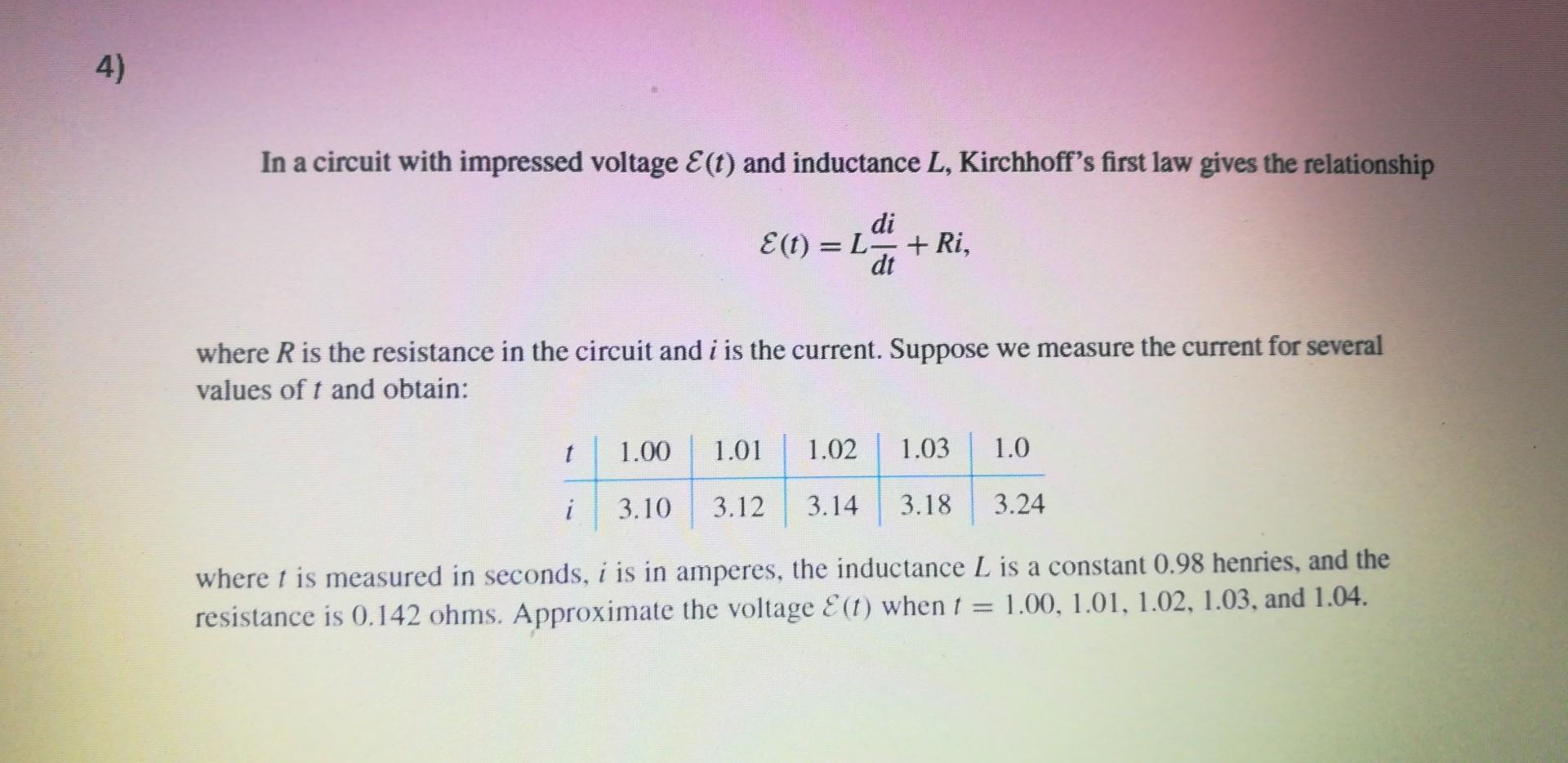 In a circuit with impressed voltage E(t) and | Chegg.com