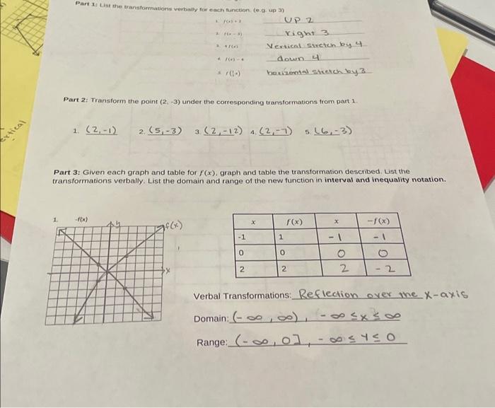 Solved Part 14 List the transformations verbally for each | Chegg.com