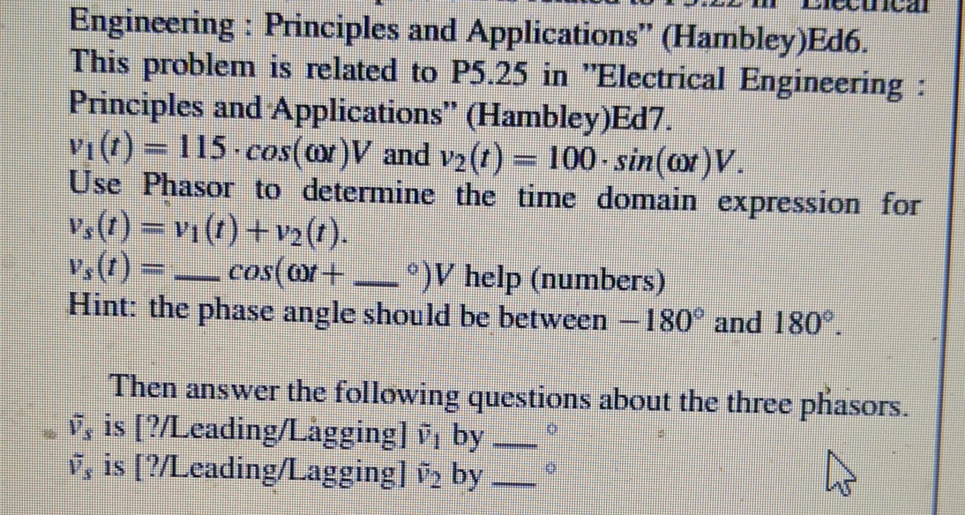 Solved Engineering : Principles and Applications" | Chegg.com