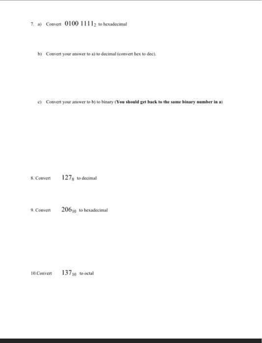 1. Computers operate using the base-2 numbering | Chegg.com