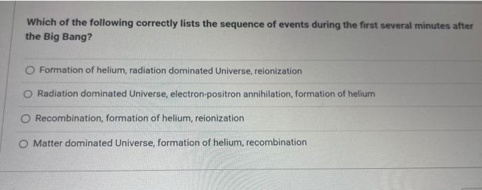 Solved Which of the following correctly lists the sequence | Chegg.com