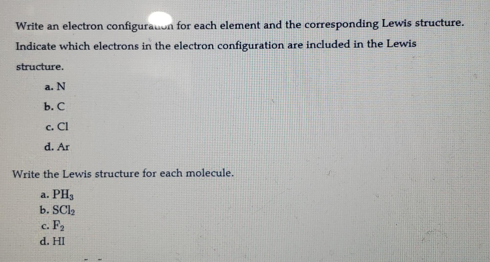 Solved List the outer electron configuration for each column | Chegg.com