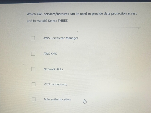 Solved Which AWS services/features can be used to provide | Chegg.com