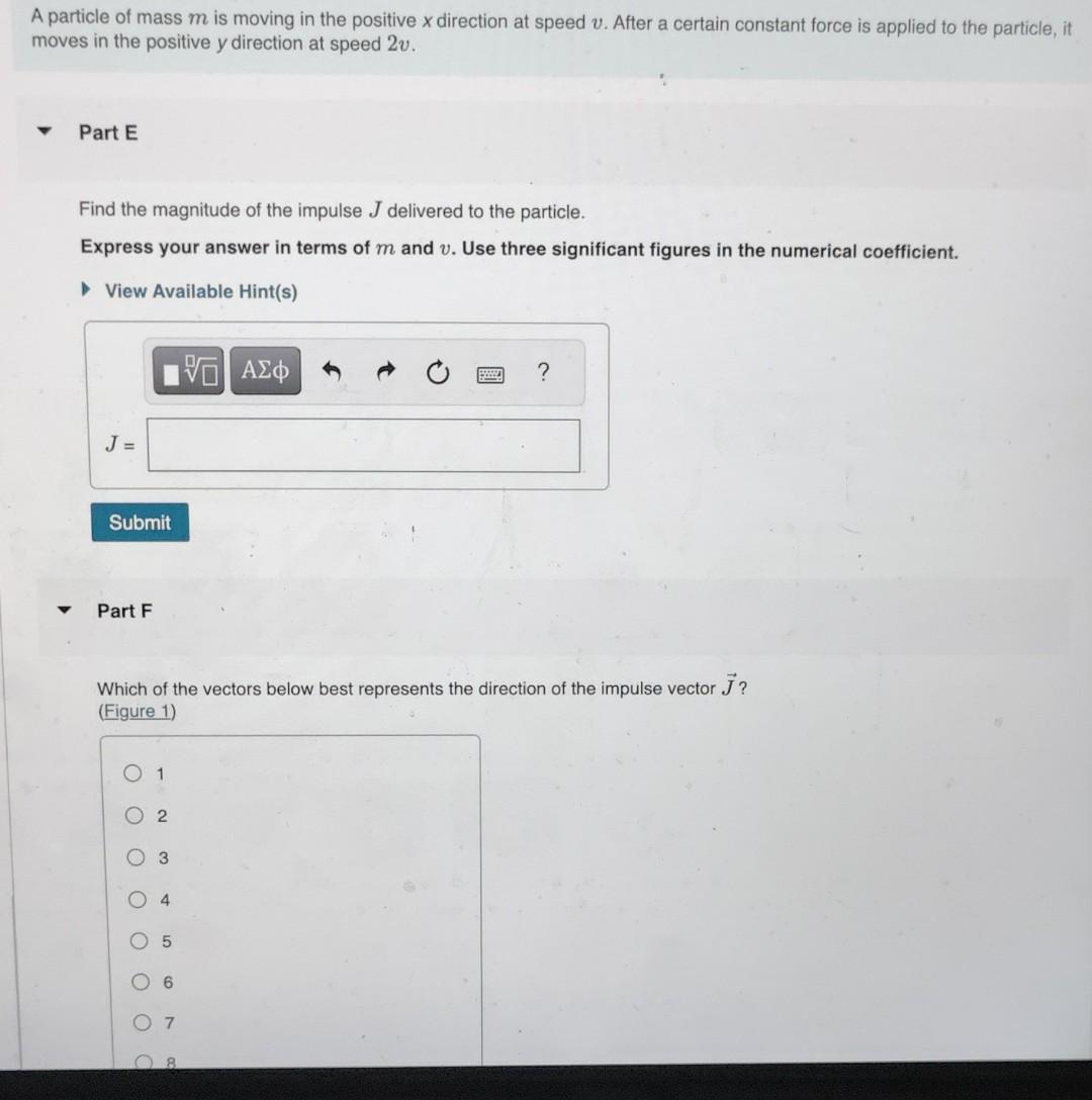 Solved The Impulse-Momentum Theorem Complete Parts A-I | Chegg.com