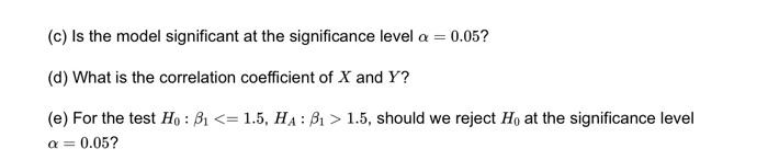 In a simple linear regression task that regresses | Chegg.com
