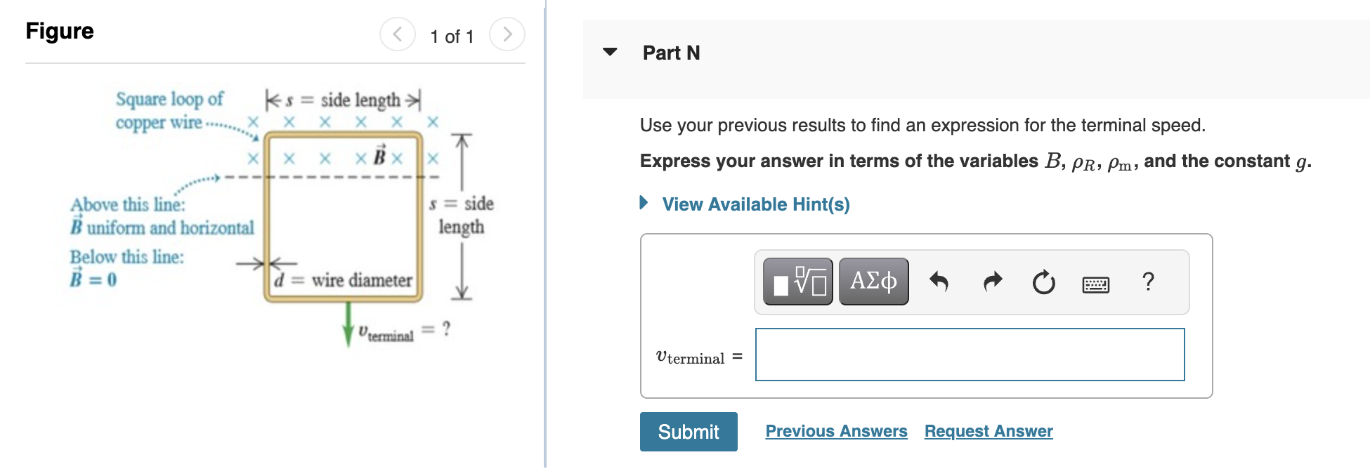 Solved A vertically oriented square loop of copper wire | Chegg.com