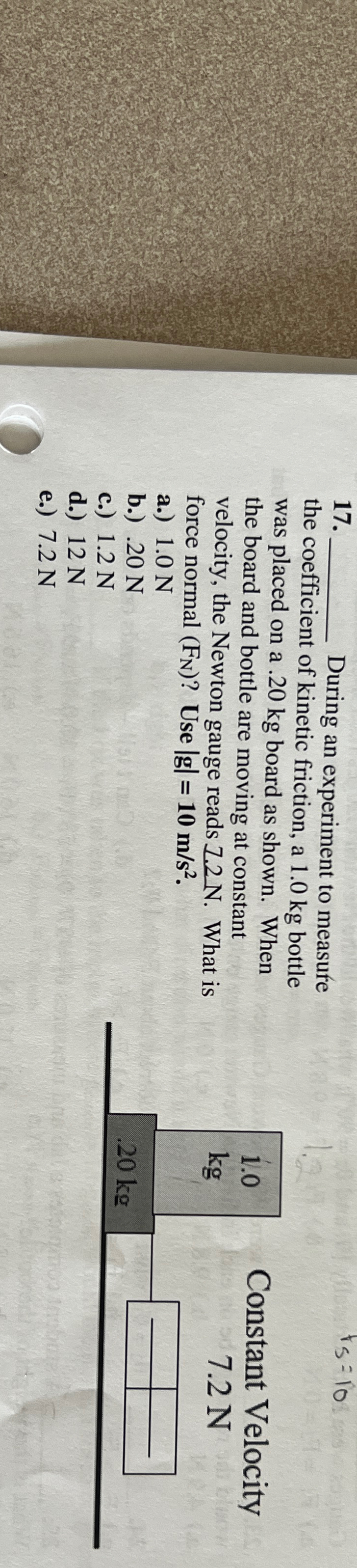 Solved During an experiment to measure the coefficient of | Chegg.com