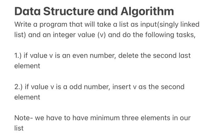 Solved Data Structure And Algorithm Write A Program That