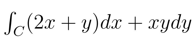 Solved ∫C(2x+y)dx+xydy | Chegg.com