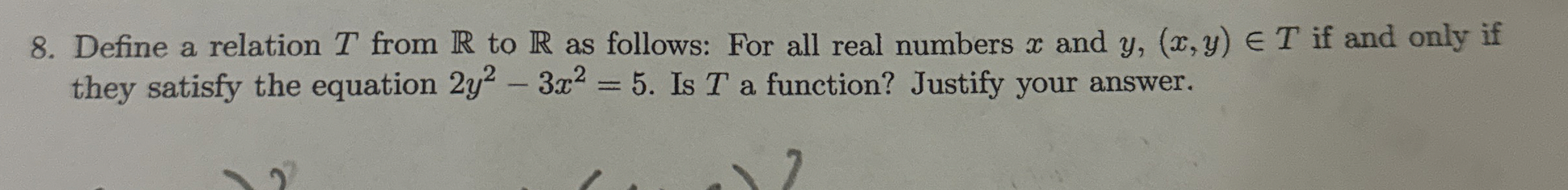 Solved Define a relation T ﻿from R ﻿to R ﻿as follows: For | Chegg.com