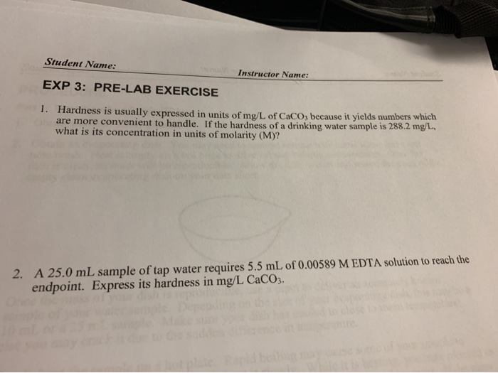 Solved Student Name: Instructor Name: EXP 3: PRE-LAB | Chegg.com Solved Student Name: Instructor Name: EXP 3: PRE-LAB | Chegg.com