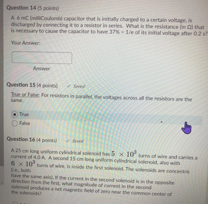 Solved Question 14 (5 points) A 6 mC (milliCoulomb) | Chegg.com