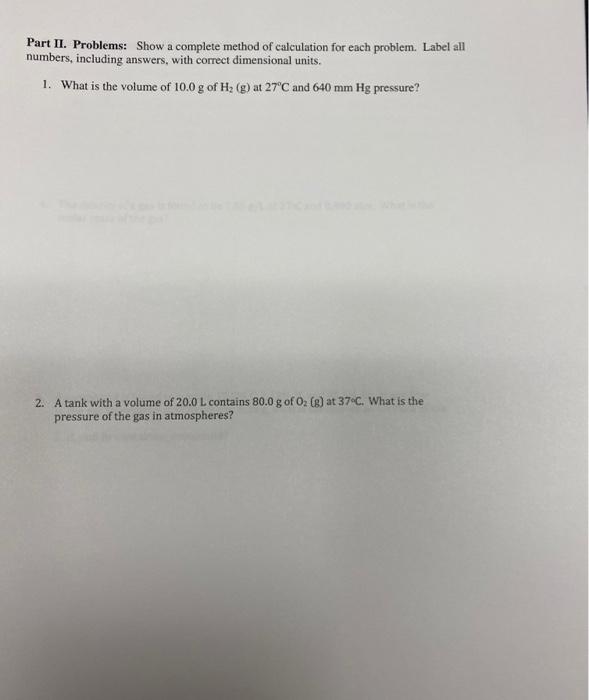 Solved Part II. Problems: Show a complete method of | Chegg.com