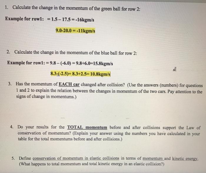 Solved Use the yellow highlighted answers for #3 then the | Chegg.com