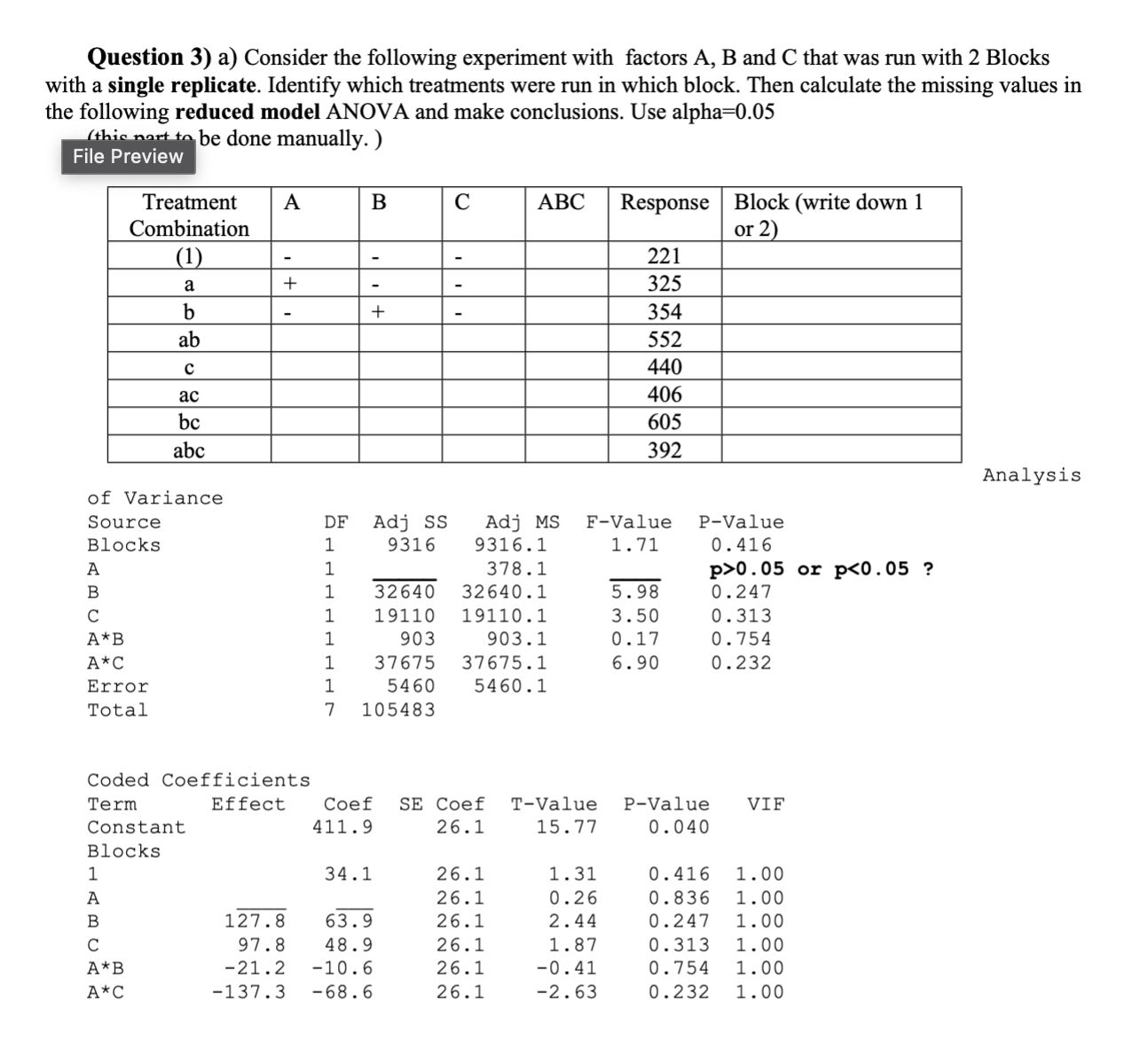 Solved Question 3) ﻿a) ﻿Consider the following experiment | Chegg.com