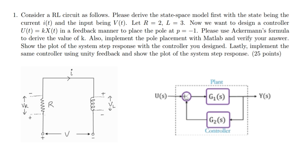 Solved Consider a RL circuit as follows. Please derive the | Chegg.com