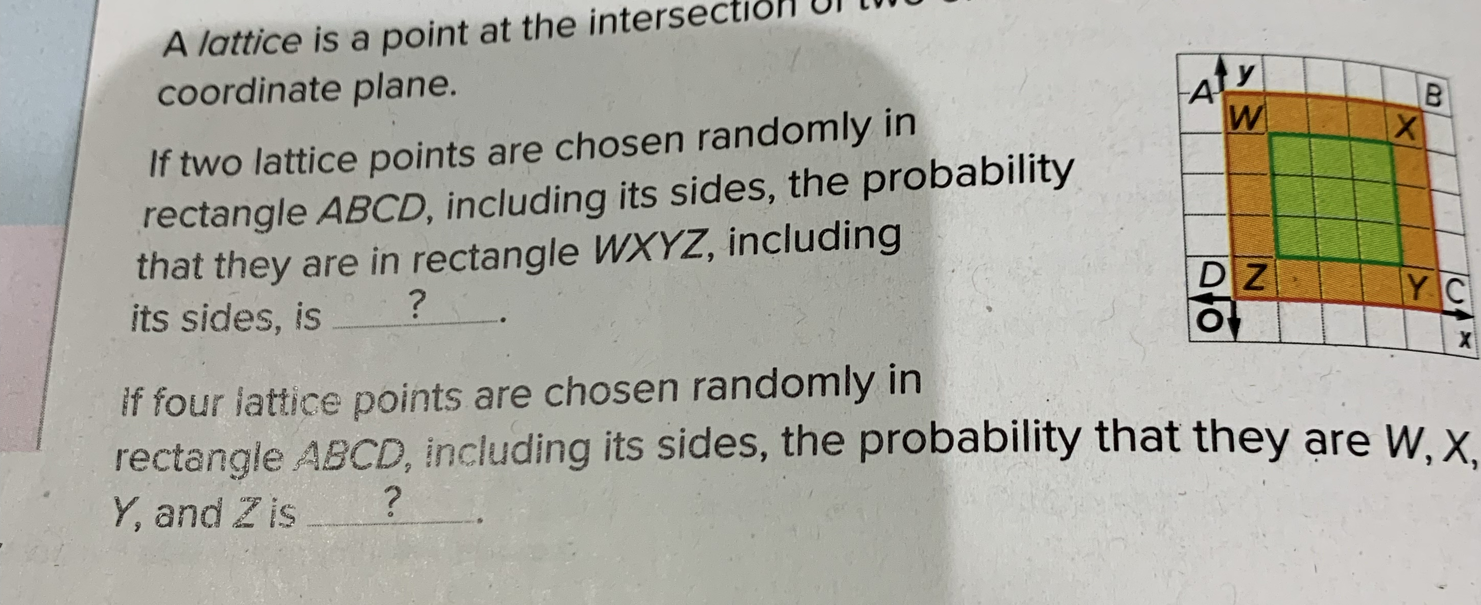 Solved A lattice is a point at the intersection coordinate | Chegg.com