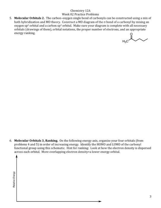 Solved Chemistry 12 A Week 02 Practice Problems 5. Molecular | Chegg.com