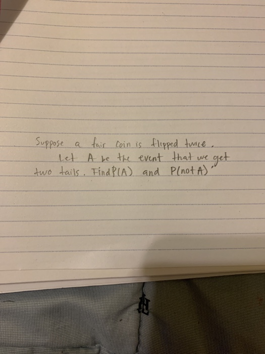 Solved Suppose a fair coin is flipped twice. - Let A be the | Chegg.com