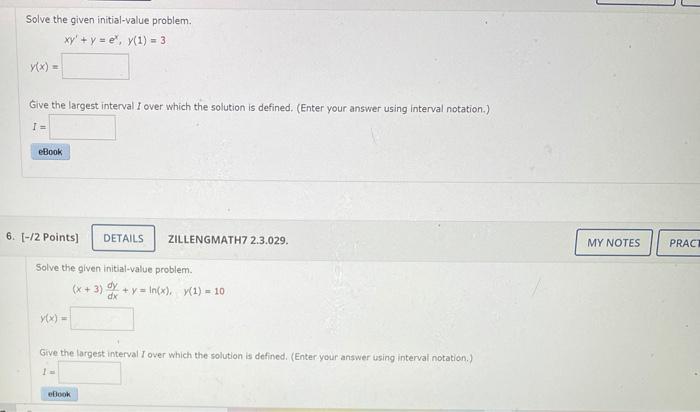 Solved Solve the given initial-value problem. XY' + y = e', | Chegg.com