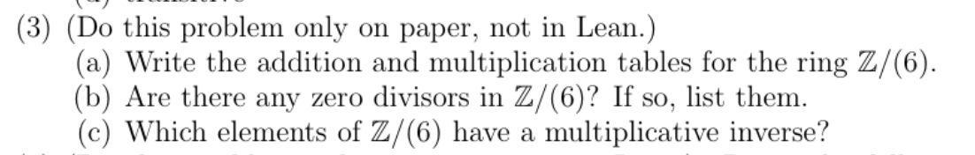 (3) (Do this problem only on paper, not in Lean.)(a) | Chegg.com