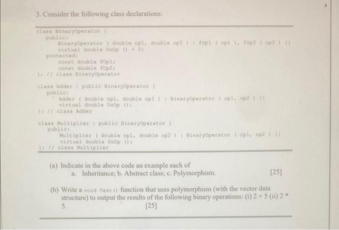 Solved A Indicate In The Above Code An Example Each Of A