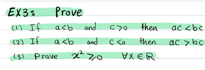 Solved Prove Ex3 (1) If а | Chegg.com